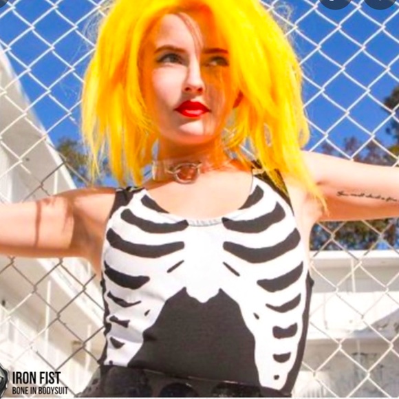 Dolls Kill | Tops | Dolls Kill Iron Fist Bone In Bodysuit In Black ...